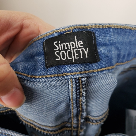 Simple Society | Jeans | Simple Society Light Wash Distressed Frayed ...